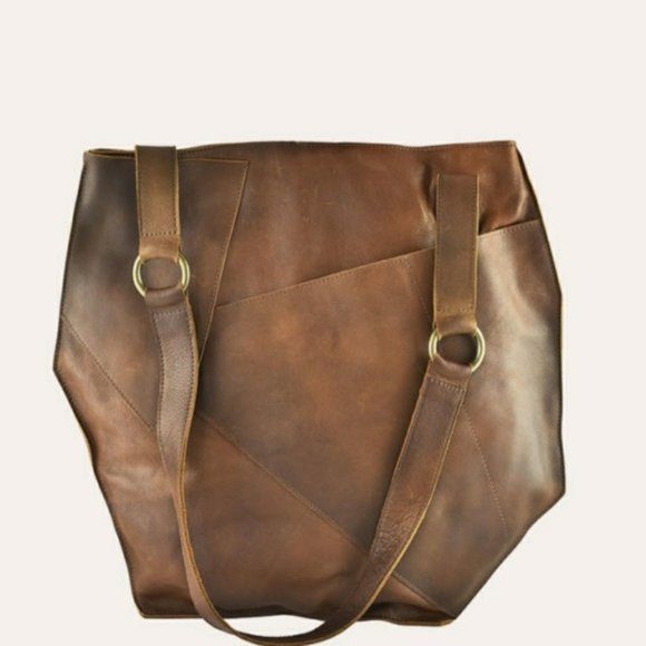 Kiko | Bags | Kiko Brown Leather Crossover Tote Bag | Poshmark